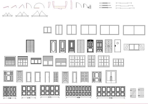 Plan And Elevation Door Detail Dwg File