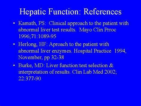 Hepatic Function Tests CMS Approved Hepatic Function Panel
