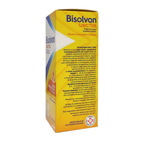 Bisolvon Linctus Sciroppo Flacone 250ml A Solo € 1251 Parafarmacia