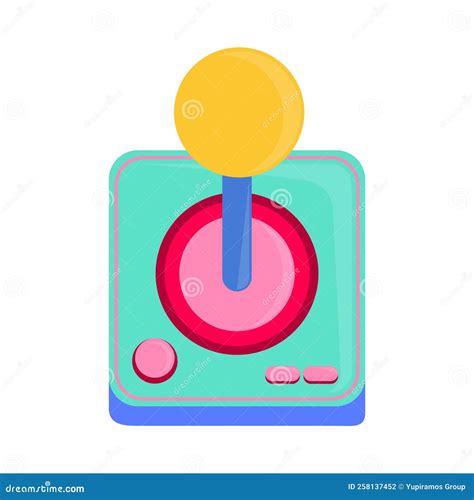 Retro Game Joystick Control Stock Vector Illustration Of