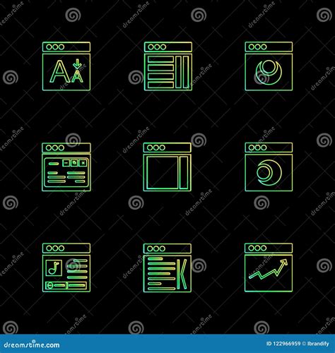 Website Web User Interface Web App Eps Icons Set Vector Stock Vector Illustration Of