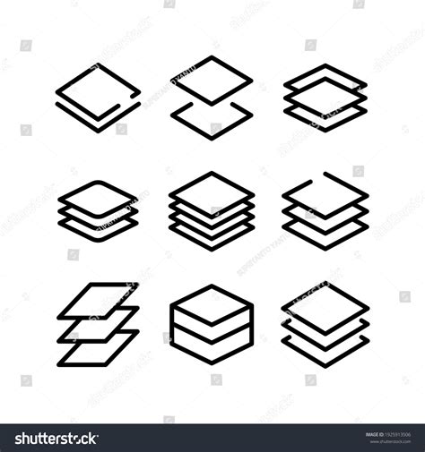 Layer Icon Logo Isolated Sign Symbol Vector Illustration Collection High Quality Black Style