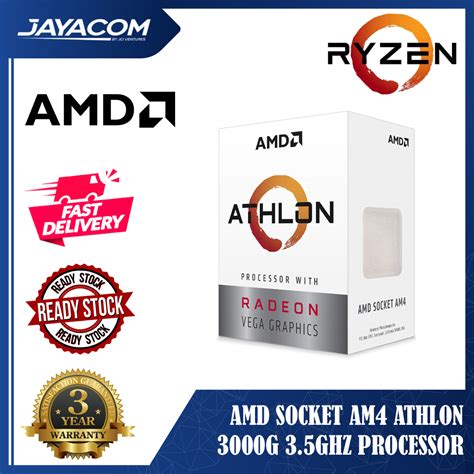 AMD SOCKET AM4 ATHLON 3000G 3 5GHZ PROCESSOR