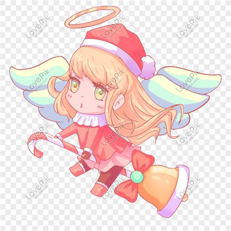 크리스마스 천사 그림 종 빗자루 무료 버클 Png Png 일러스트 무료 다운로드 Lovepik