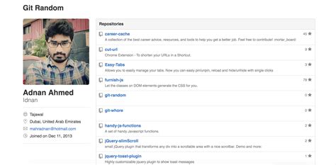 Github Idnangit Random Chrome Extension Replaces New Tab With Random Github Users Profile