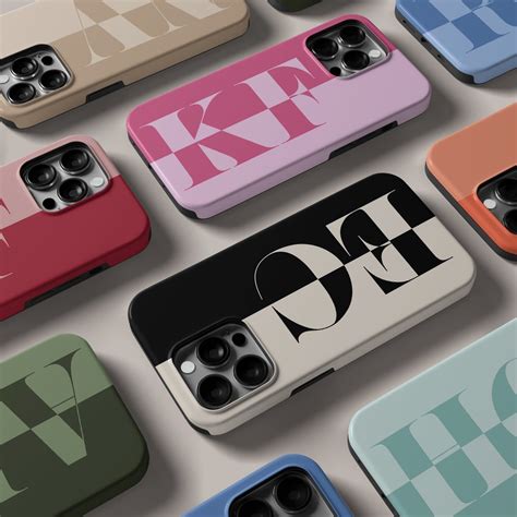 Personalized Initials Case For Iphone 16 15 14 13 12 11 Pro Max Plus
