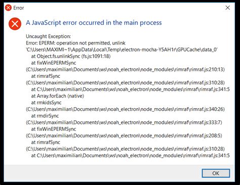 Eperm Operation Not Permitted When Tearing Down Electronexe · Issue