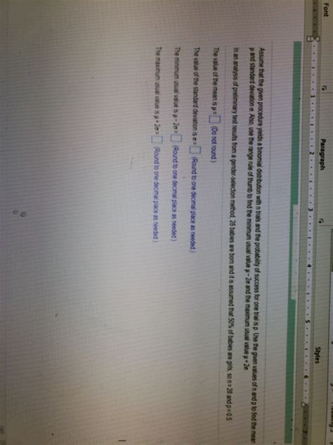 Solved Font Paragraph Styles 5 Assume That The Given