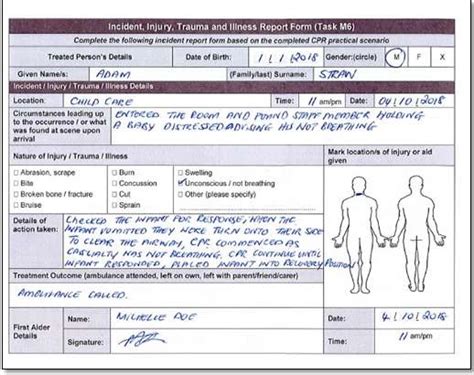 Incident Report Aed Automated External Defibrillator First Aid Glossary