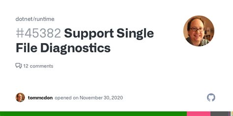 Support Single File Diagnostics · Issue 45382 · Dotnetruntime · Github
