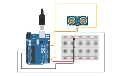 Circuit Design Distance Detector Tinkercad