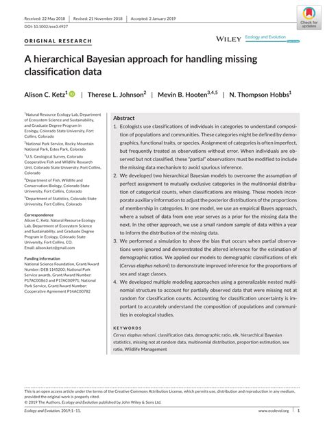 pdf a hierarchical bayesian approach for handling missing