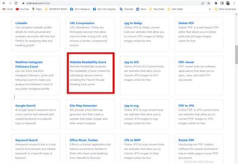 website readability score online tool wizbrand wizbrand