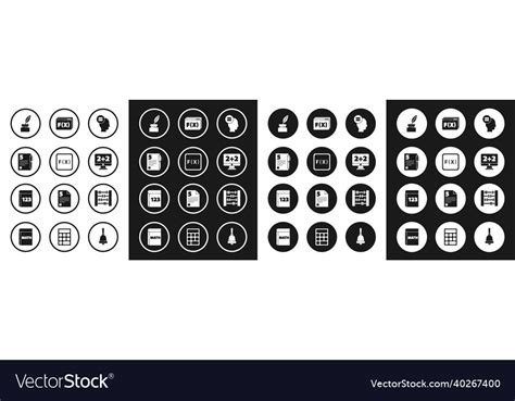 Set Calculation Function Mathematical Symbol Vector Image