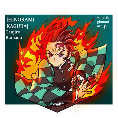 Hinokami Kagura Tanjiro Kamado By Martingianoniart On Deviantart