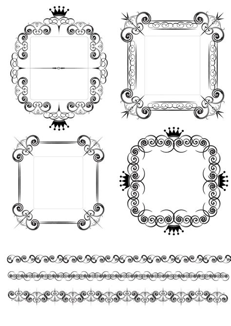 Premium Vector Collection Of Vector Frames And Ornaments With Sample Text