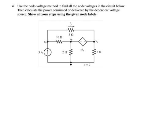 Solved Use The Node Voltage Method To Find All The Node Chegg Com