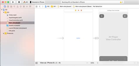 ios how to play local video in avplayer using an array of url s