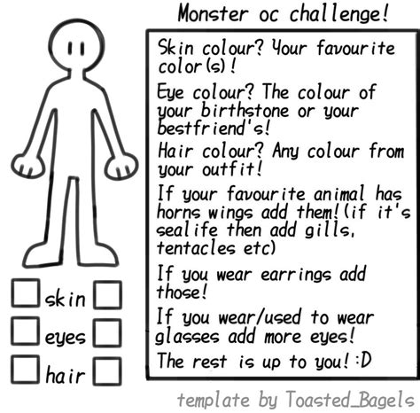 Monster Oc Template Oc Maker Template Oc Challenge Skin Color
