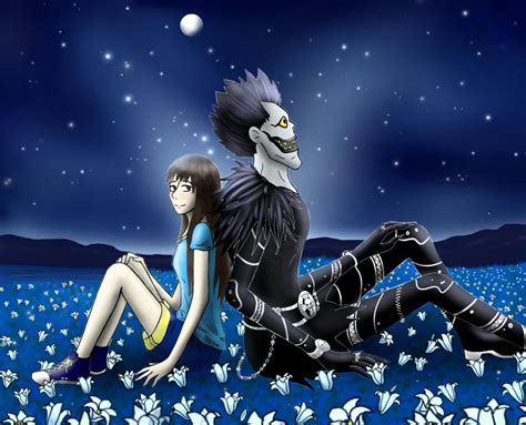 Ryuk And I In A Flower Field At Night~ 💮🌌 Rwaifuism