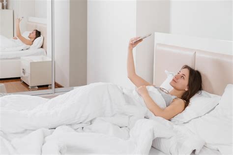 Premium Photo Female Blogger Recording Vlog Video On Smartphone At Home Online Influencer On