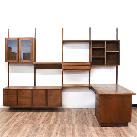 Mid Century Modern Wall Unit With Desk At Patricia Barker Blog