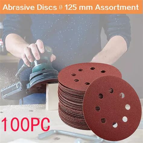 Lijadora De Papel De Lija Redonda De 125 Mm Con 8 Orificios Cuotas