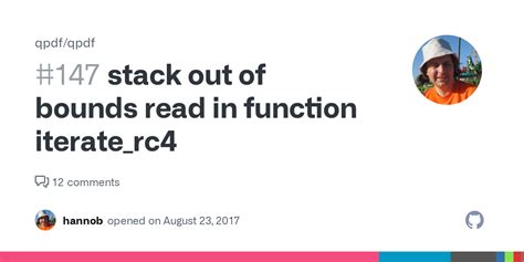 Stack Out Of Bounds Read In Function Iterate Rc4 Issue 147 Qpdf