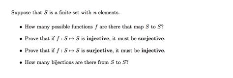 Solved Suppose That S Is A Finite Set With N Elements How Chegg
