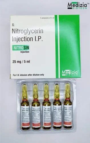 Nitroglycerin Injection Ip Medizia Biotech At ₹ 20 Piece In Yamuna