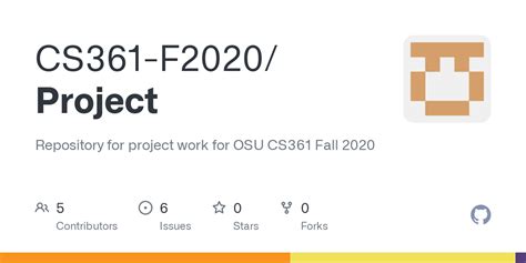 Github Cs361 F2020project Repository For Project Work For Osu Cs361