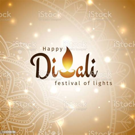 축제 디왈리 카드 디왈리 벡터 로고 밝은 축제 황금 배경디자인 템플릿 만다라와 조명으로 빛나는 배경 벡터 홀리데이 일러스트레이션 디왈리에 대한 스톡 벡터 아트 및 기타