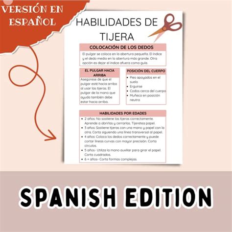 Scissor Skill Handout English And Spanish Occupational Therapy
