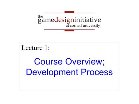 Overview Of Computer Game Development Ppt