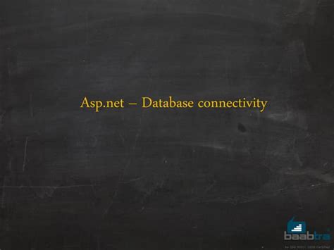 Aspnet Database Connectivity Pdf Databases Computer Software And Applications