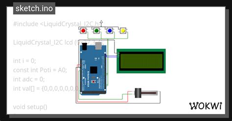 Taster LCD binär Wokwi ESP STM Arduino Simulator