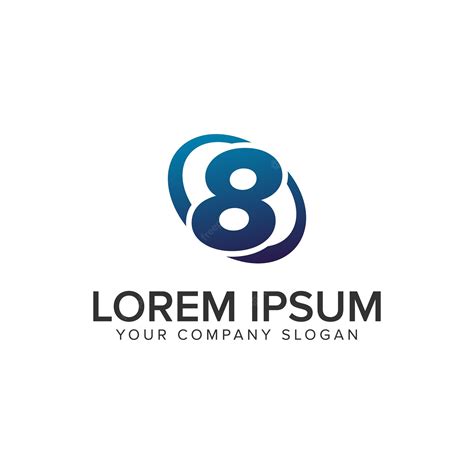 Premium Vector Creative Modern Number 8 Logo Design Concept Template