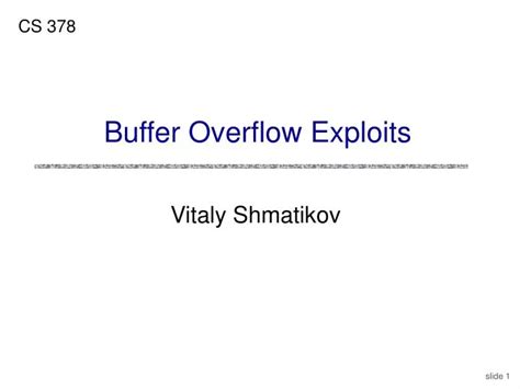 Ppt Buffer Overflow Exploits Powerpoint Presentation Free Download