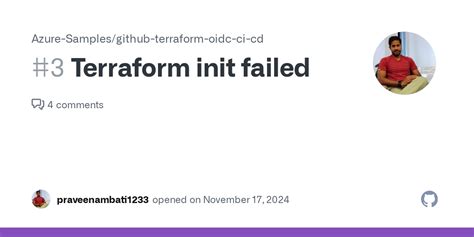 Terraform Init Failed Issue Azure Samples Github Terraform Oidc Ci Cd GitHub