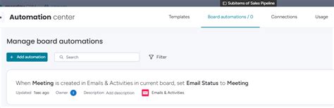 can i set up automation for email and activities on subitems monday