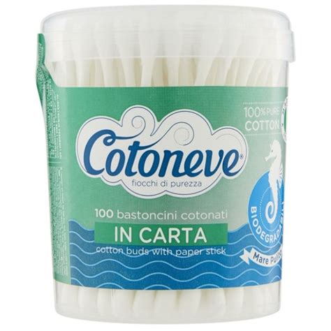 Cotoneve ყურის ჩხირი ქაღალდის ღეროზე 100 ცალი Extra Ge 279094