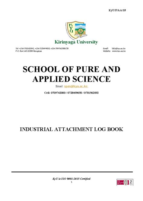 logbook mathematics programmes kirinyaga university tel 254