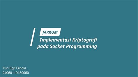 Implementasi Kriptografi Pada Socket Programming Youtube