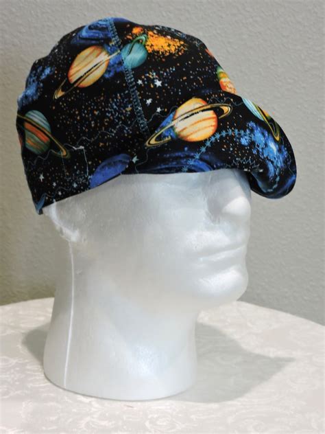Outer Space Welder Cap Solar System Welding Cap Reversible 100 Cotton