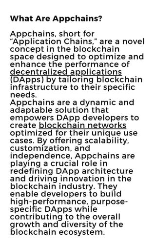the future of blockchain how appchains are redefining dapp architecture pdf
