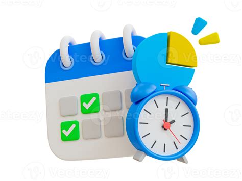 3d Minimal Time Management Concept Schedule Organization Future Life Planning Calendar With