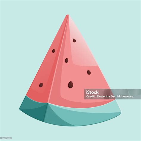 수박 조각의 벡터 일러스트레이션입니다 다양한 응용 프로그램을위한 육즙이 많은 열대 수박 디자인 0명에 대한 스톡 벡터 아트 및
