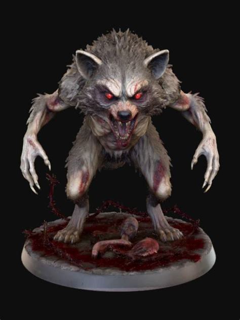 A 3d Image Of A Thin Mangy Rabid Raccoon Standing In A Threatening