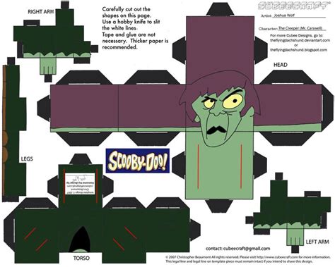 An Origami Paper Model Of A Zombie From The Animated Movie Scooby Inn