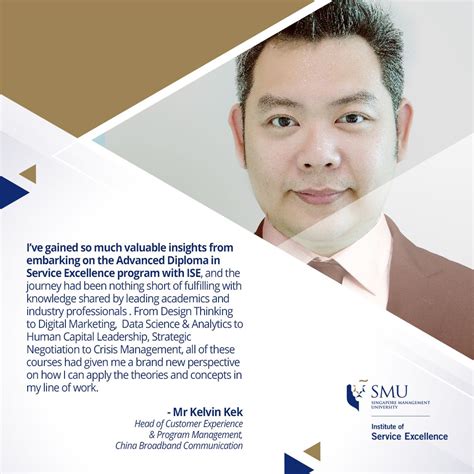 Kelvin Kek On Linkedin Thank You Institute Of Service Excellence Smu